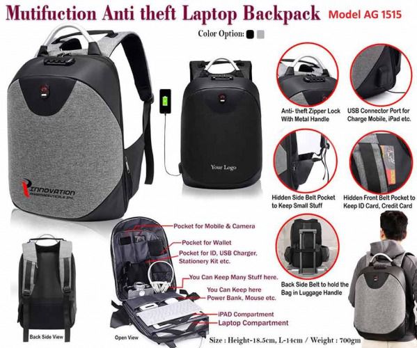 Anti Theft Bags | Corporate Leisure Anti Theft Laptop Bags